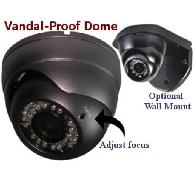 Outdoor Dome Camera 700 TVL Vandal Proof with Zoom Lens Outdoor Dome Camera 700 TVL Vandal Proof with Zoom Lens