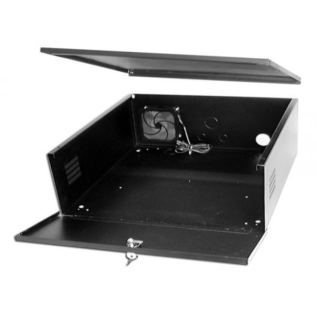 DVR / VCR Desktop Security Lockbox w/ Fan