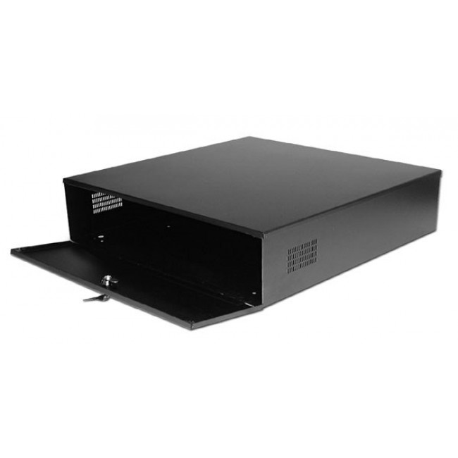 DVR / VCR Desktop Security Lockbox w/ Fan - Low Profile