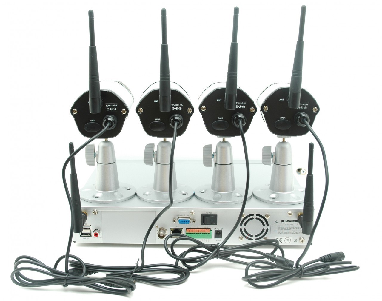 Wireless Camera System with 4 Cameras